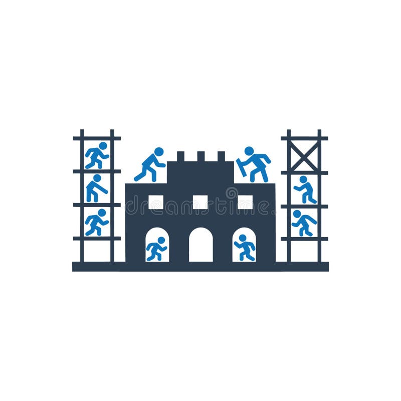 Construction Workers Icon stock illustration. Illustration of icon ...