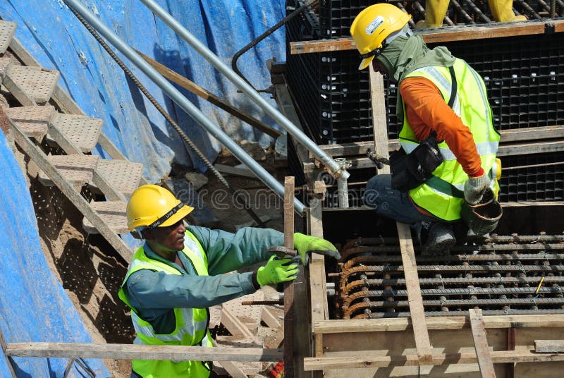 Pile Cap Formwork with Reinforcement Bar in it. Editorial Photography ...
