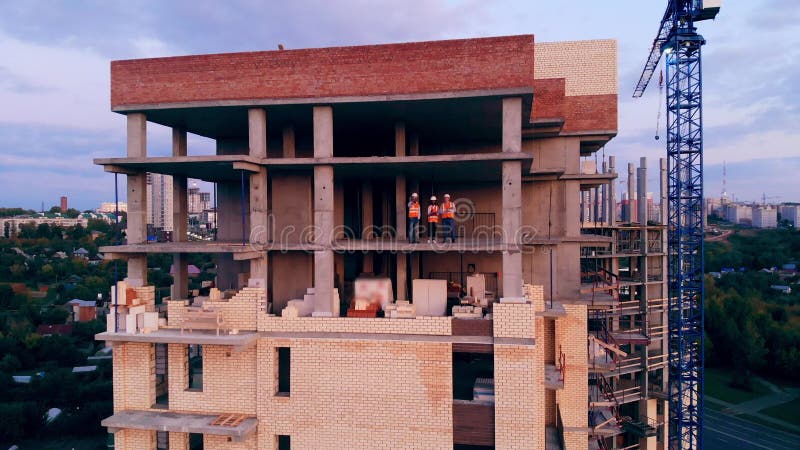 Building in Progress: Aerial 4K View of Construction Site Activity ...