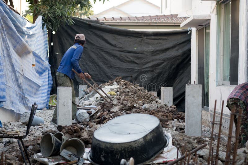 Construction Workers New Home Editorial Image - Image of builder ...