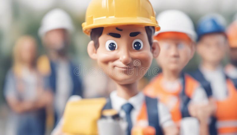 Construction Workers Representation Stock Illustration - Illustration ...
