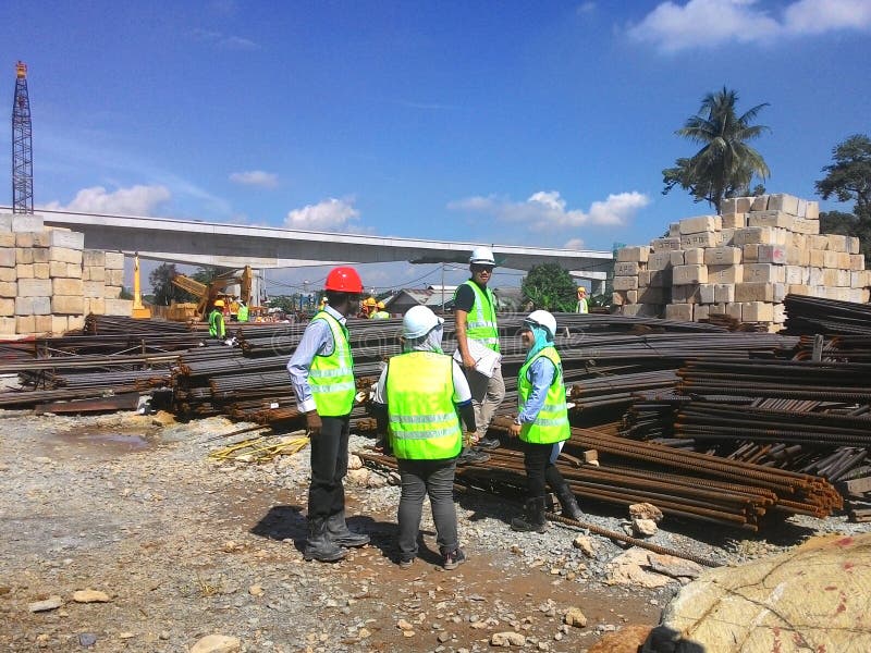 Construction Workers at the Construction Site Doing the daily Routine ...