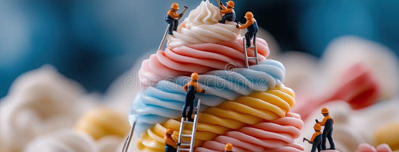 Construction Workers Skillfully Shape Candy-inspired Designs at a ...