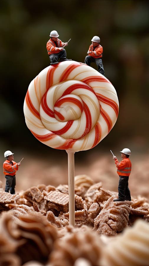 Construction Workers Skillfully Shape Candy-inspired Designs at a ...