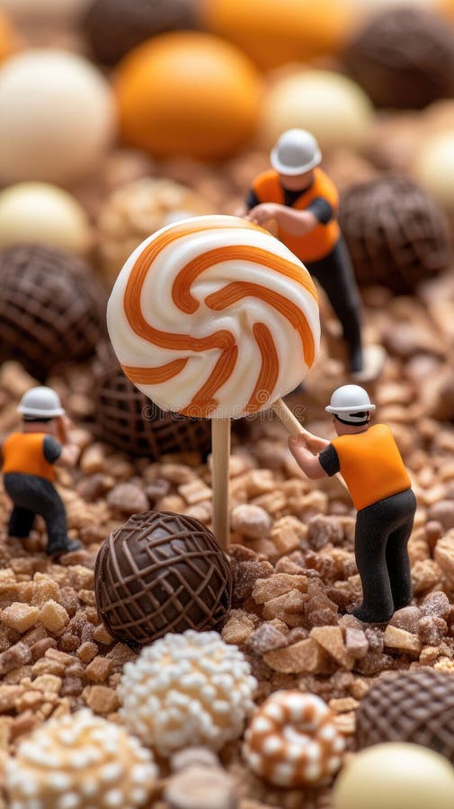 Construction Workers Skillfully Shape Candy-inspired Designs at a ...