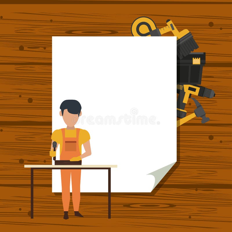 Construction Workers and Tools Stock Vector - Illustration of ...