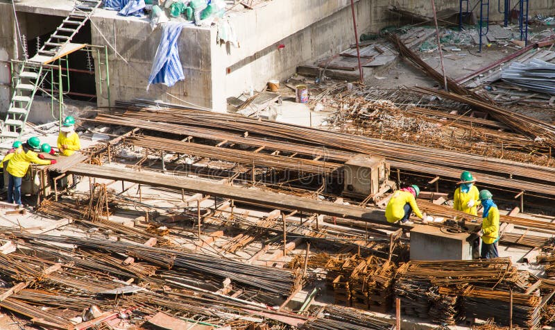 Construction workers. stock image. Image of steel, offices - 59342909