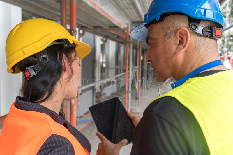 Construction workers stock image. Image of coworkers - 193285339