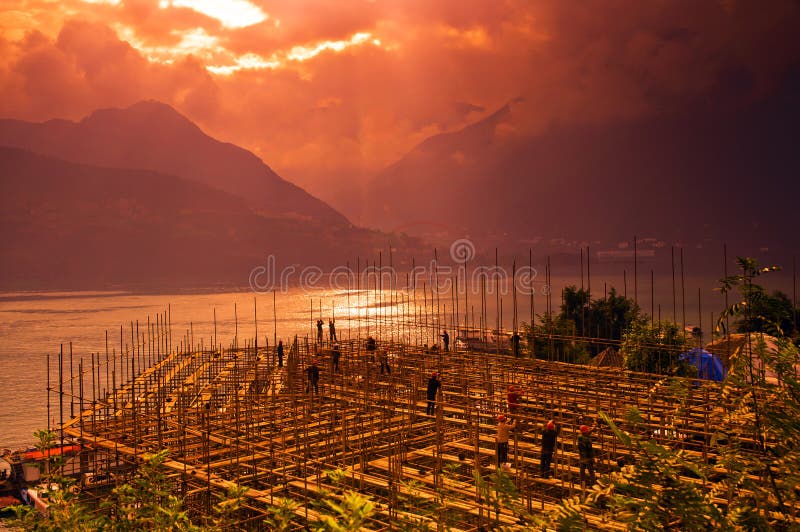 Construction Workers Under the Sunshine Editorial Stock Photo - Image ...