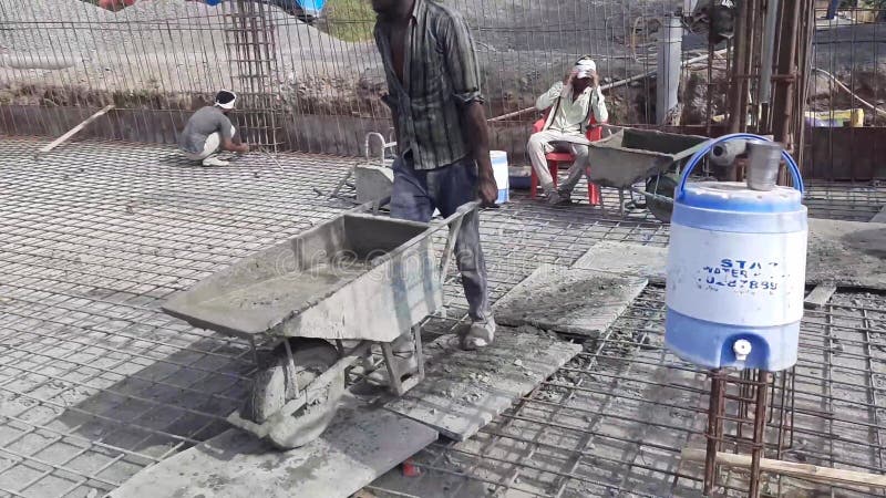 Footing or Raft of a Building is Cast with Concrete and Waiting for ...