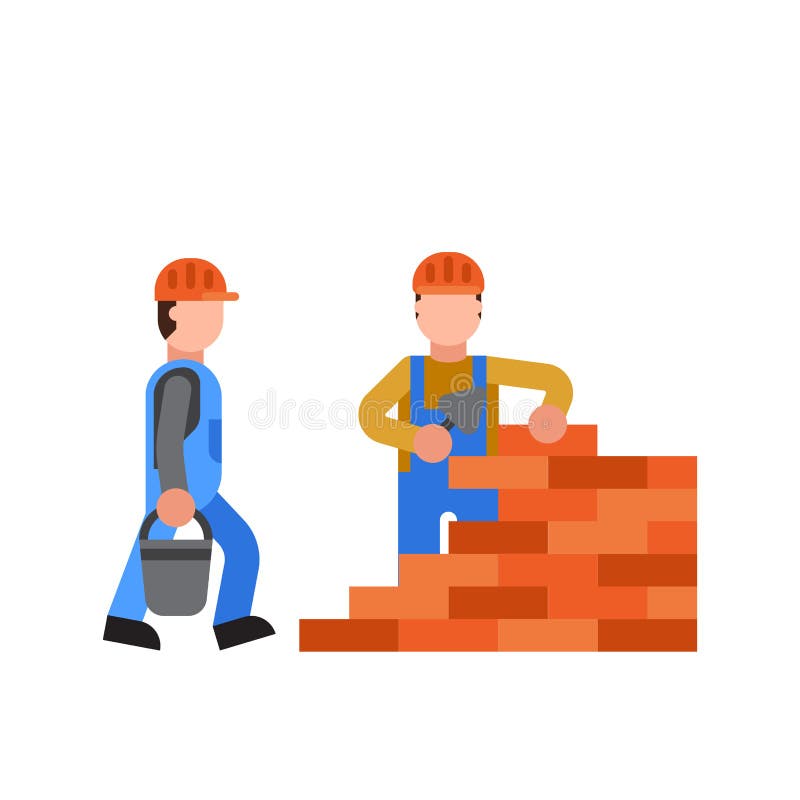 Construction Workers Vector Builder Characters Group. Stock Vector ...