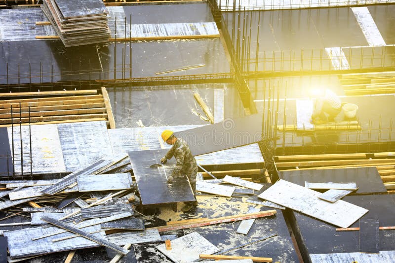 Construction Workers are at Work Editorial Photo - Image of ...