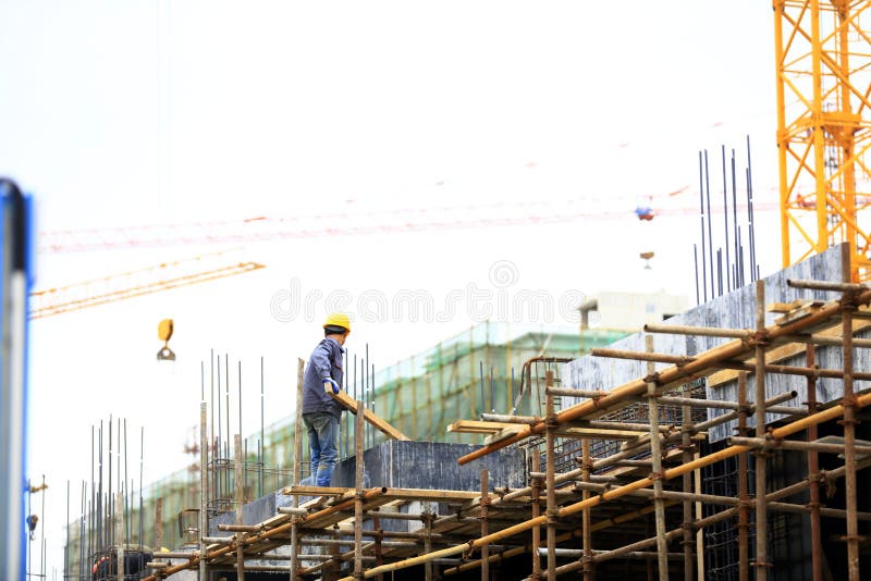 Construction Workers are at Work Editorial Photo - Image of profession ...
