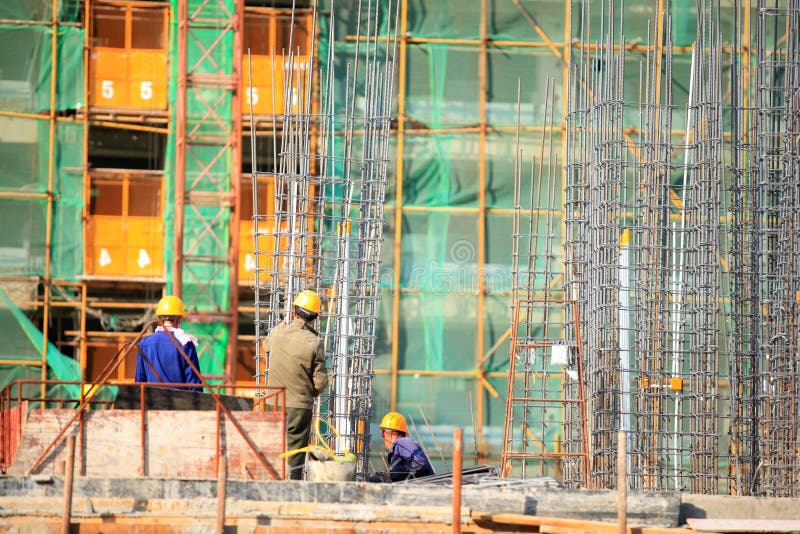 Construction Workers are at Work Editorial Photo - Image of employment ...