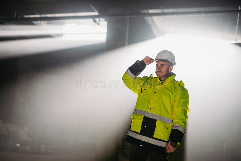 Construction Workers at Work on Modern Building Site. Stock Image ...