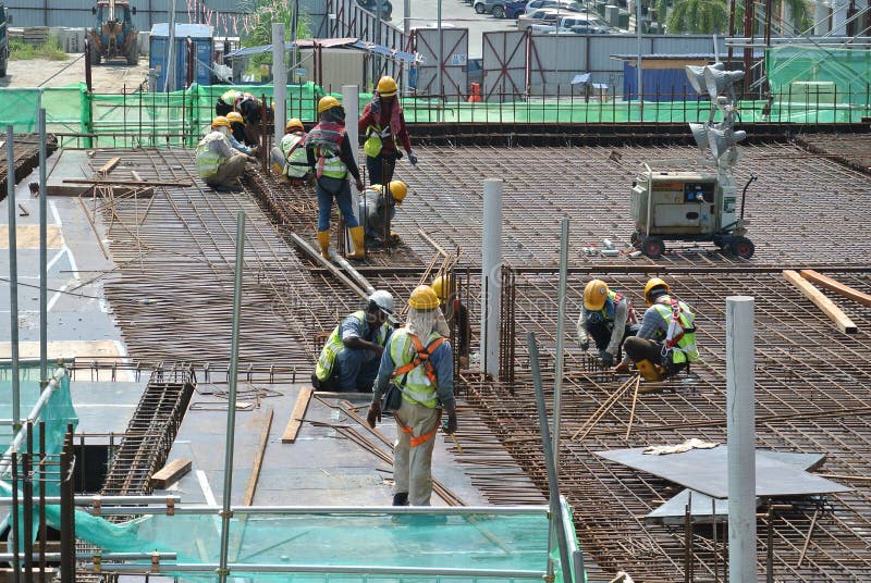Construction Workers Working at Construction Site Editorial Stock Photo ...