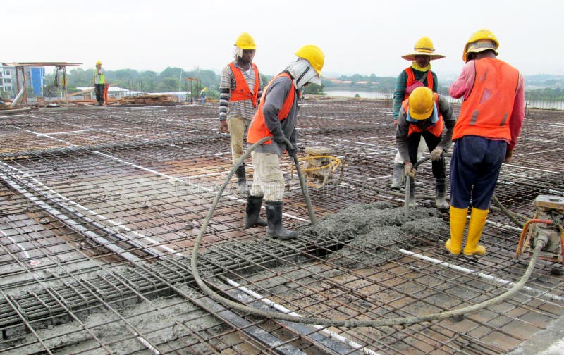 Construction Workers Working at the Construction Site in Malaysia ...
