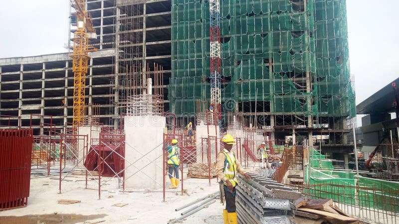 Construction Workers Working at the Construction Site in Malaysia ...