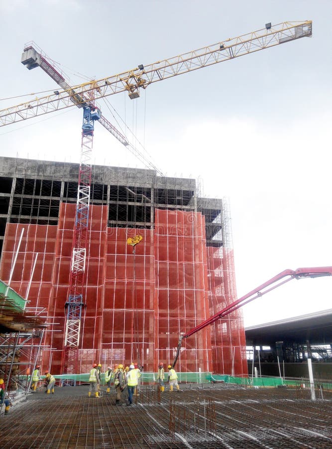 Construction Workers Working at the Construction Site in Malaysia ...