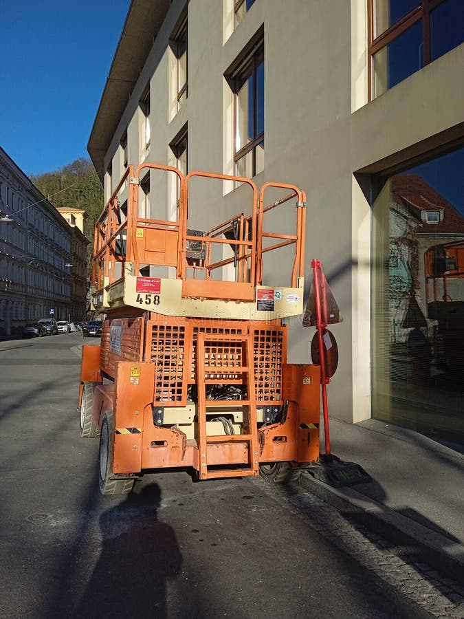Construction Workers on a Working Platform Editorial Stock Photo ...