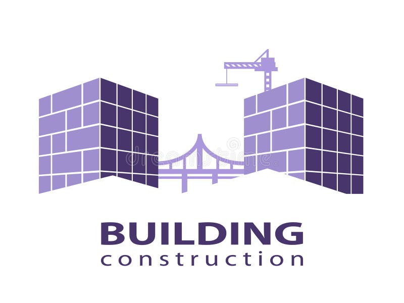 Construction Working Industry Concept. Building Construction Logo in ...