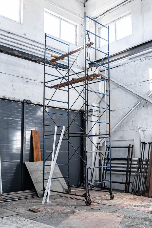 Construction of Working Shop at Factory. Repair of Workroom Stock Image ...