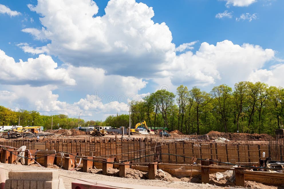 Construction Works on the Construction of New Motorway in Summer ...