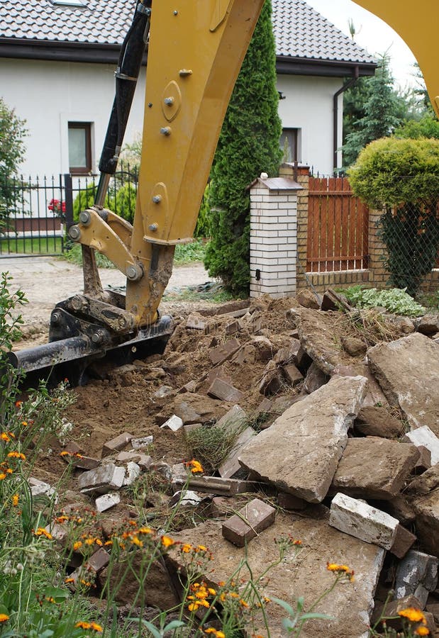 Construction Works - Demolition Stock Image - Image of nature ...