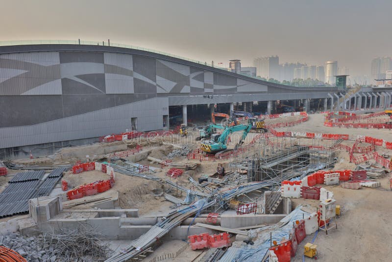 The Construction Works of Hk Express Rail Link Editorial Photography ...