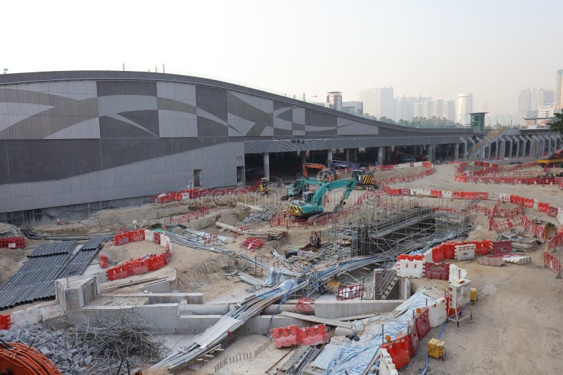 The Construction Works of Hk Express Rail Link Editorial Stock Image ...