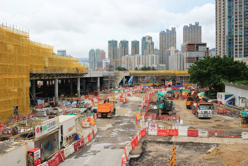 Construction Works of Hk Express Rail Link Editorial Stock Image ...