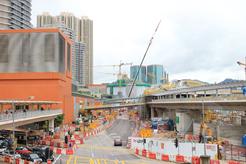 Construction Works of Hk Express Rail Link Editorial Photography ...