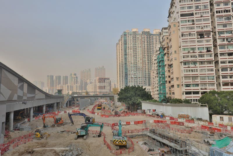 The Construction Works of Hk Express Rail Link Editorial Stock Image ...