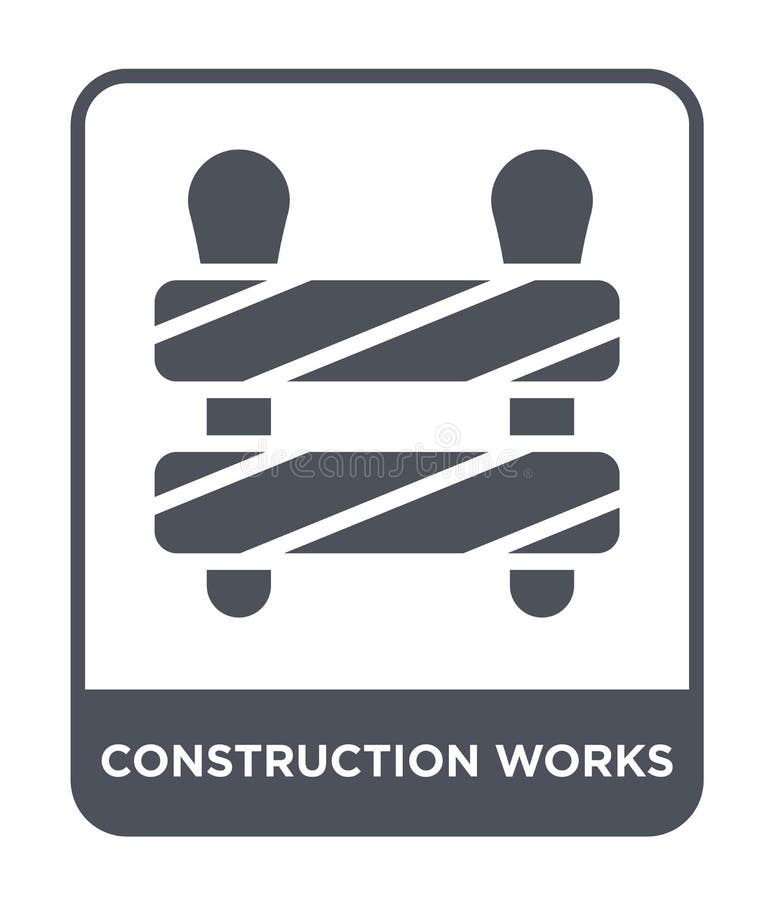 Construction Works Icon in Trendy Design Style. Construction Works Icon ...