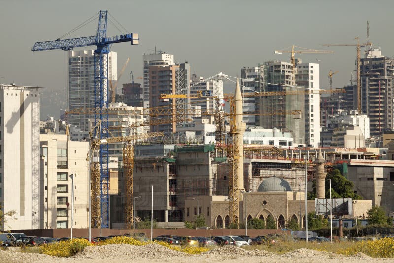 Construction Works, Lebabon Editorial Image - Image of apartment ...
