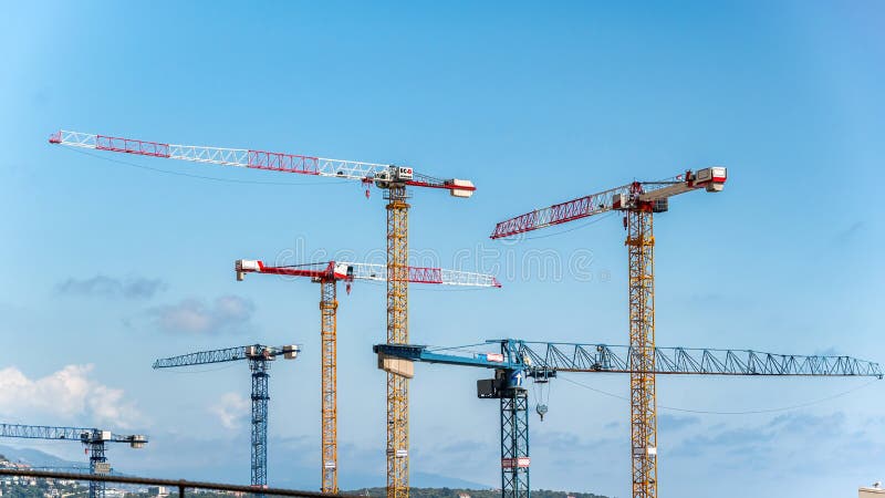 Construction Works in Monaco Stock Image - Image of crane, city: 232359135