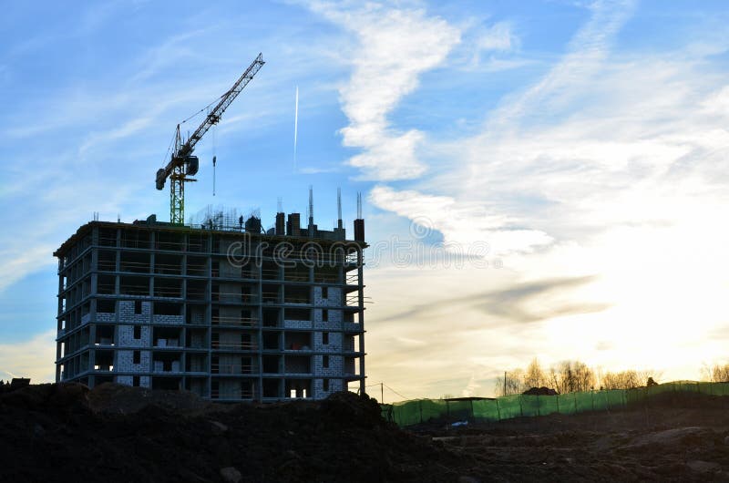 Construction Works in Preparation for the Binding of Reinforcement Bars ...