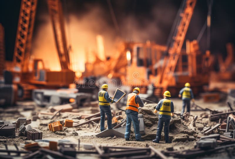 Construction Works, Structural Engineer, Foreman Worker, Stock Image ...