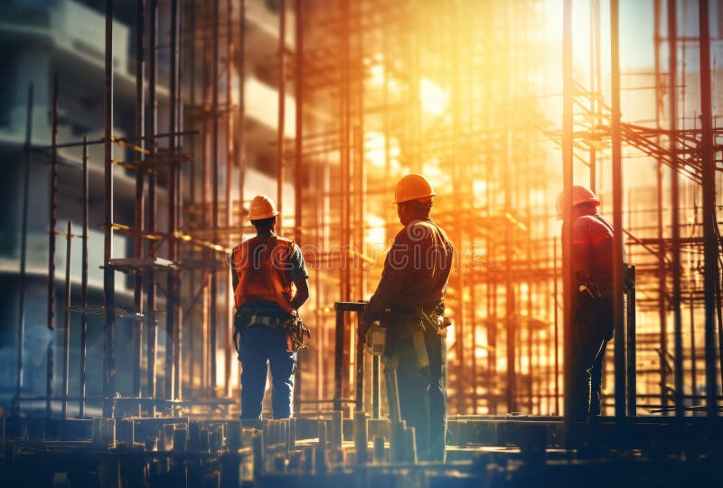 Construction Works, Structural Engineer, Foreman Worker, Stock ...