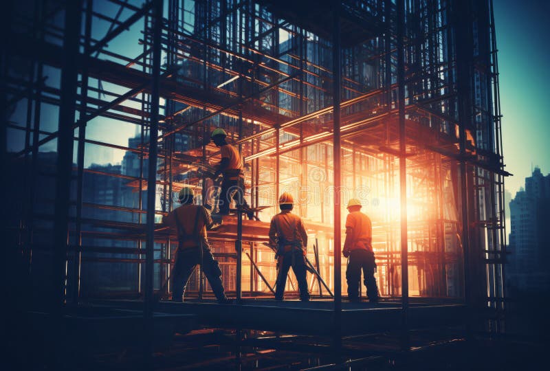 Construction Works, Structural Engineer, Foreman Worker, Stock Image ...