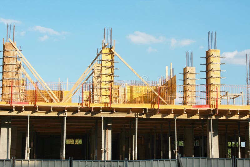 Construction Works in Urban Place Stock Image - Image of housing, high ...