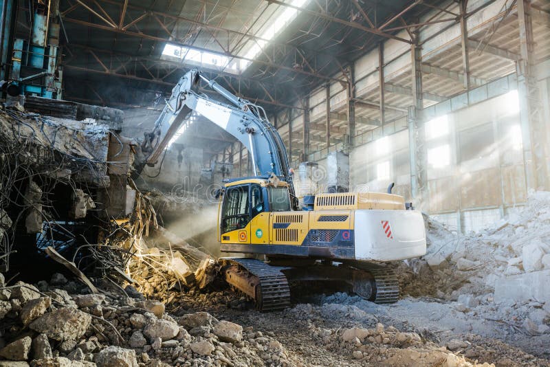 Construction works stock photo. Image of dust, dismantling - 65279832