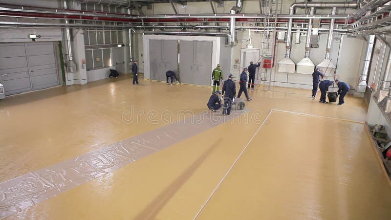 The Process of Creating a Floor. Formwork Flooring. Interior of a ...