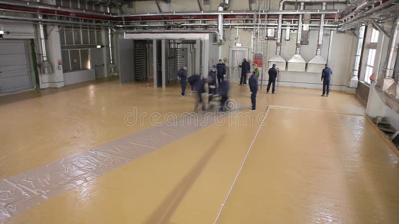 The Process of Creating a Floor. Formwork Flooring. Interior of a ...