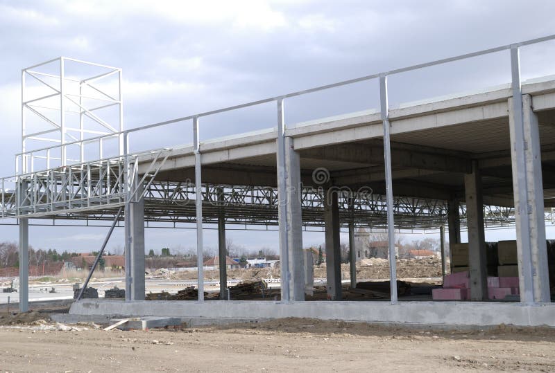Steel building stock image. Image of roof, architecture - 6199307