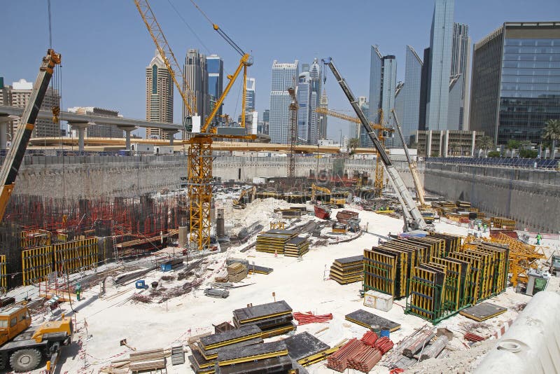 Construction yard stock photo. Image of growth, earthmover - 16952770