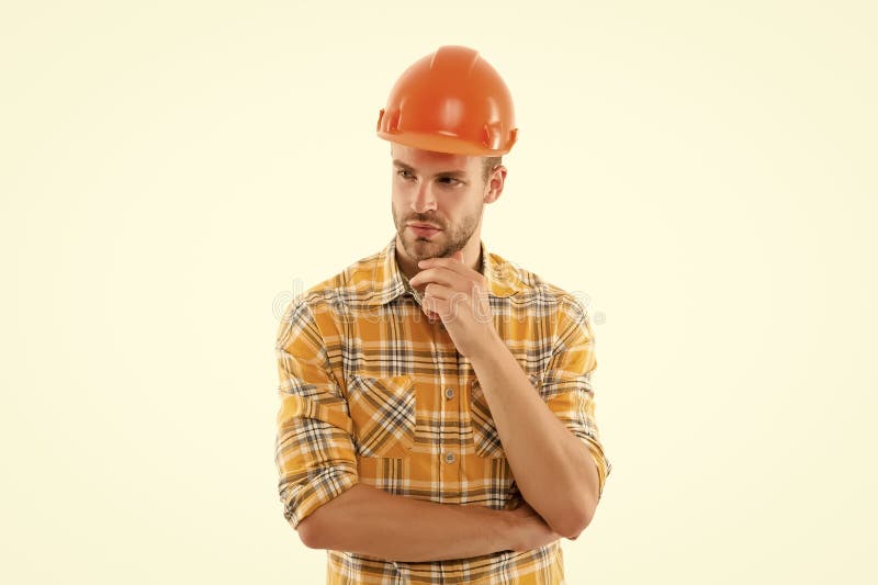 Construction You Can Count on. Construction Worker Isolated on White ...