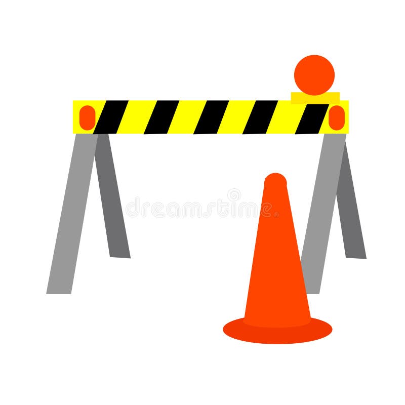Construction Zone stock vector. Illustration of safety - 7290120