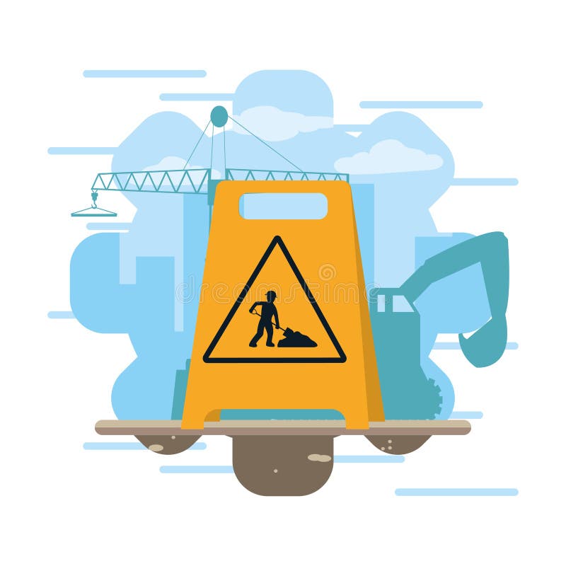 Construction zone concept stock vector. Illustration of improvement ...