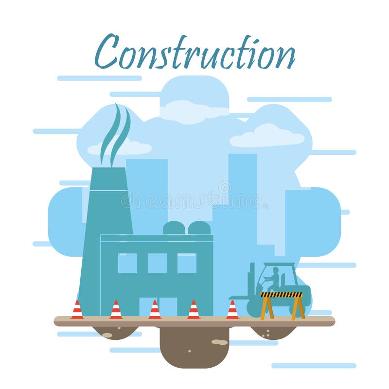Construction zone concept stock vector. Illustration of building ...